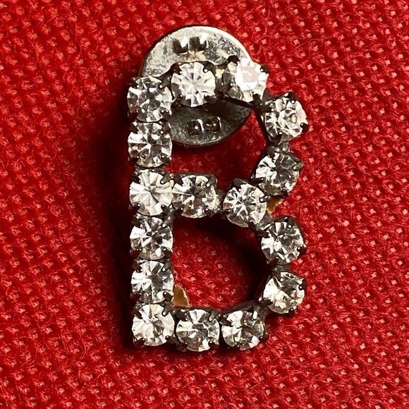 Vintage | Jewelry | 8s90s Rhinestone Letter B Pin | Poshmark